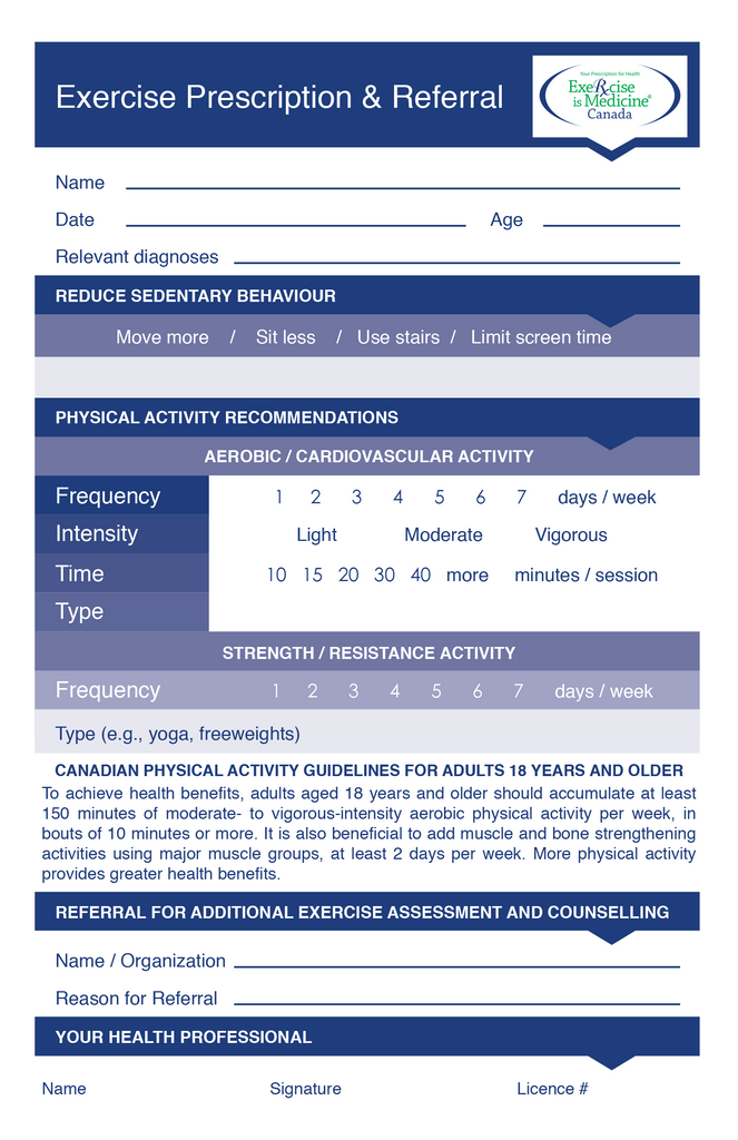 EIMC Exercise Prescription and Referral Tool – CSEP Store